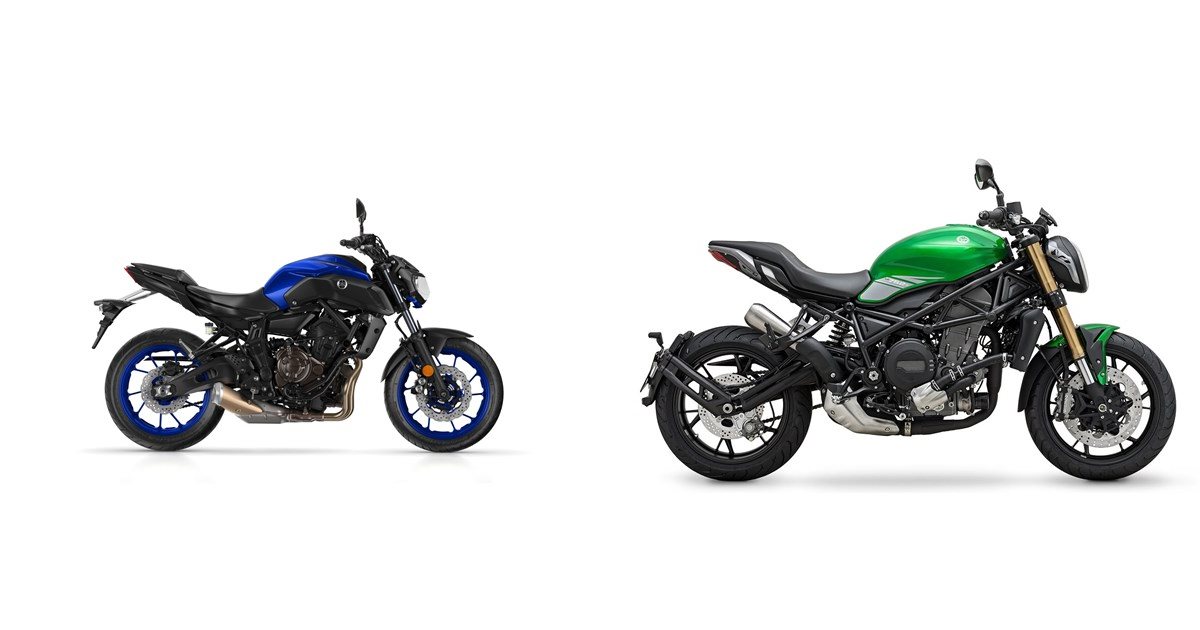 Motorrad Vergleich Yamaha MT-07 2018 vs. Benelli 752 S 2022