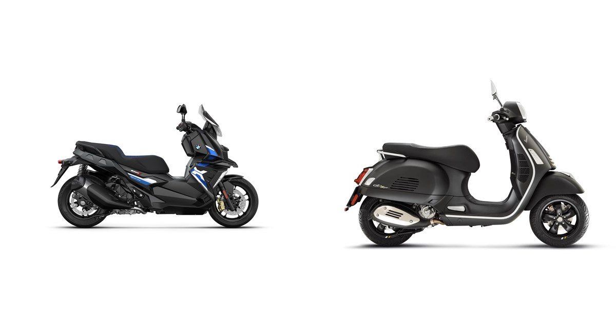 Motorrad Vergleich BMW C 400 X 2021 vs. Vespa GTS 300 hpe Super Tech 2021