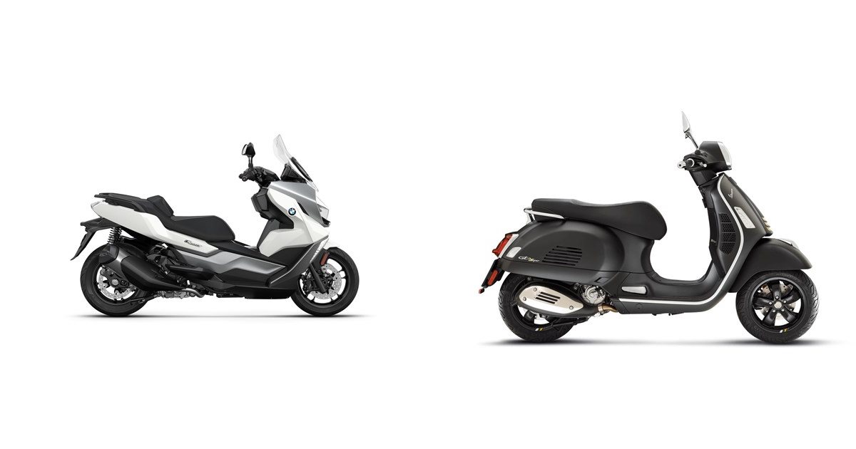 Motorrad Vergleich BMW C 400 GT 2022 vs. Vespa GTS 300 hpe Super Tech 2021