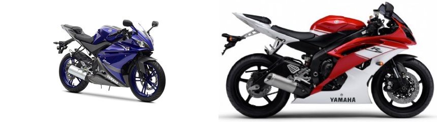 Motorrad Vergleich Yamaha R125 2013 vs. Yamaha YZF-R6 2009
