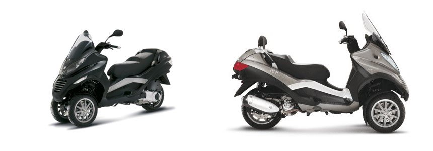 Motorrad Vergleich Piaggio MP3 125 2007 vs. Piaggio MP3 Touring 300 LT 2011