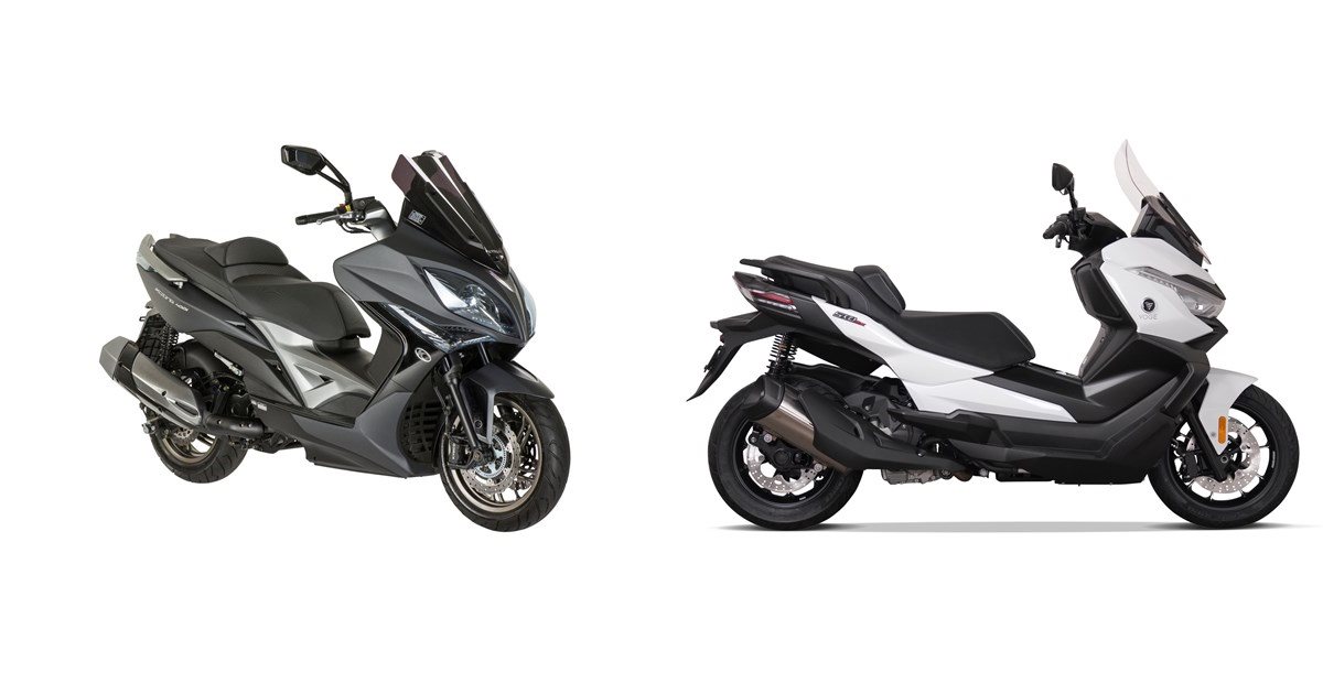Motorrad Vergleich Kymco Xciting 400i ABS 2019 vs. Voge SR4 350i ABS 2023