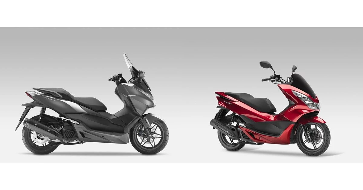 Motorrad Vergleich Honda Forza 125 2020 vs. Honda PCX125 2019