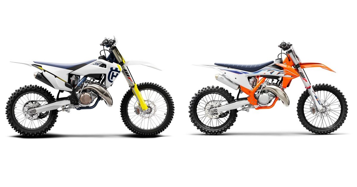 Motorrad Vergleich Husqvarna TC 125 2019 vs. KTM 150 SX 2022