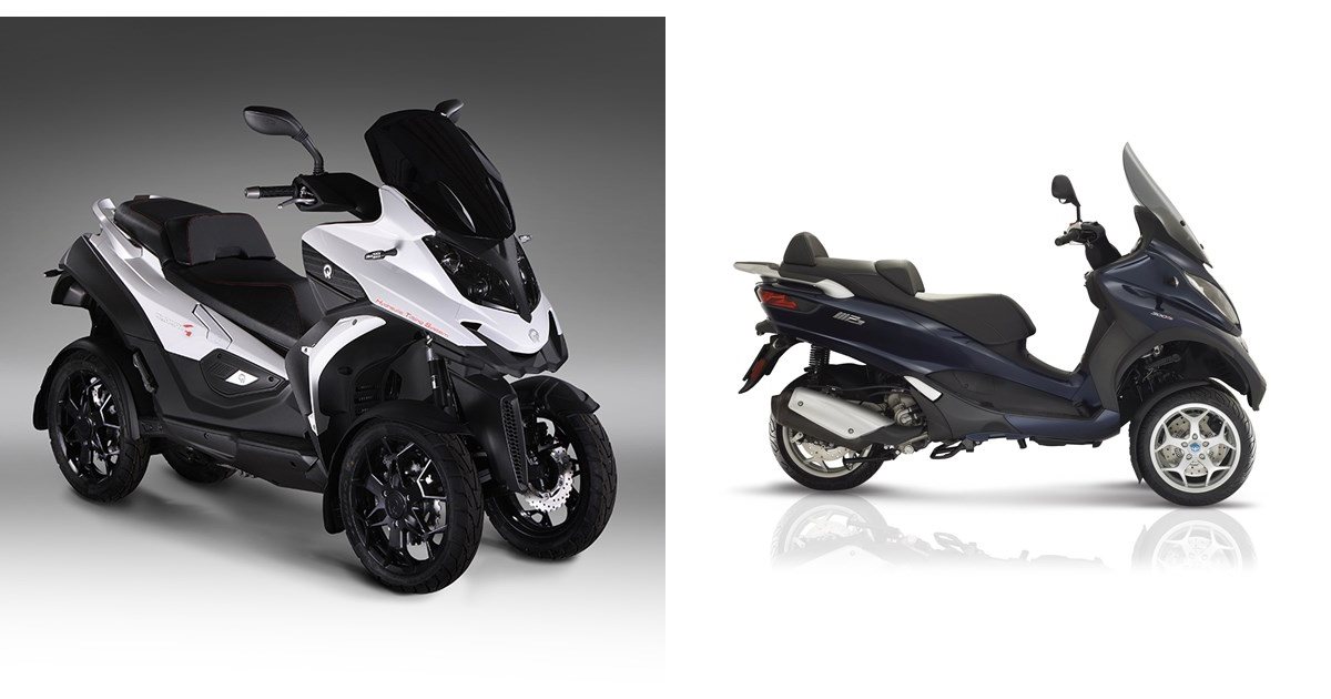 Motorrad Vergleich Quadro Vehicles Quadro 4 2018 vs. Piaggio MP3 300 ie Sport 2018