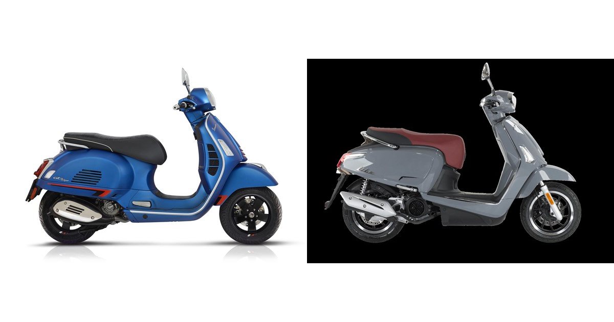 Motorrad Vergleich Vespa GTS 125 Supersport iGET 2021 vs. Kymco Like II 125i CBS 2021