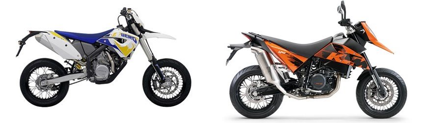 Motorrad Vergleich Husaberg FS 570 2009 vs. KTM 690 Supermoto 2009
