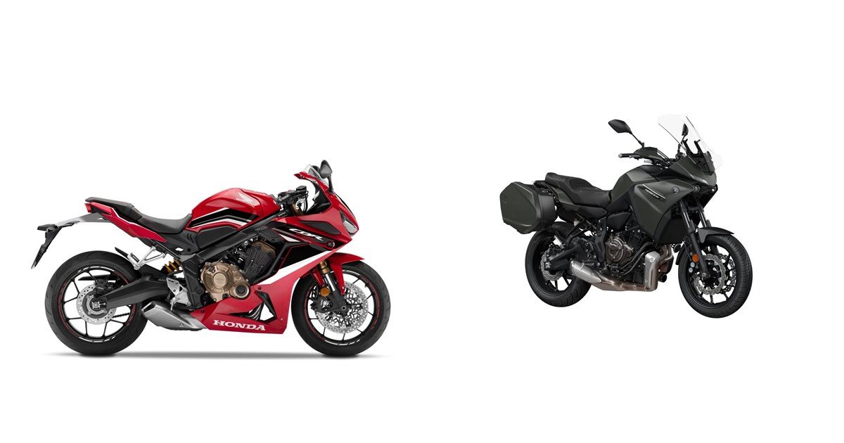 Comparaison des motos Honda CBR650R 2021 VS. Yamaha Tracer 7 GT 2021