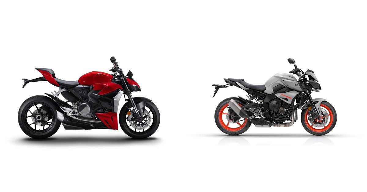 Ducati Streetfighter V2 2022 vs Yamaha MT-10 2019