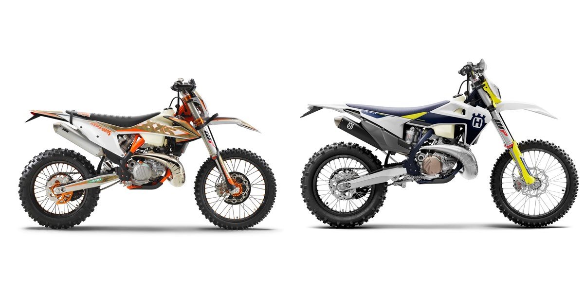 Motorrad Vergleich KTM 300 EXC TPI Erzberg Edition 2020 vs. Husqvarna TE 300i 2021