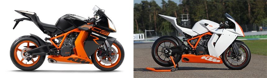 Motorrad Vergleich KTM 1190 RC8 R 2011 vs. KTM 1190 RC8 R Track 2011