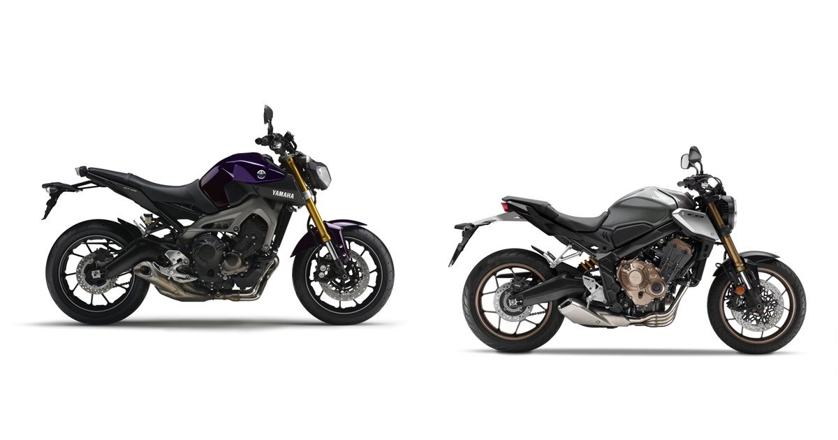 Motorrad Vergleich Yamaha MT-09 2014 vs. Honda CB650R 2021