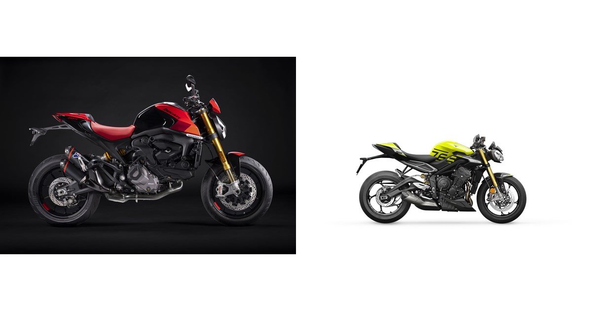 Motorrad Vergleich Ducati Monster SP 2023 vs. Triumph Street Triple 765 ...
