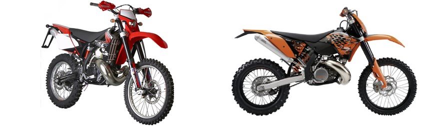 Motorrad Vergleich GASGAS EC 300 2009 vs. KTM 300 EXC 2008