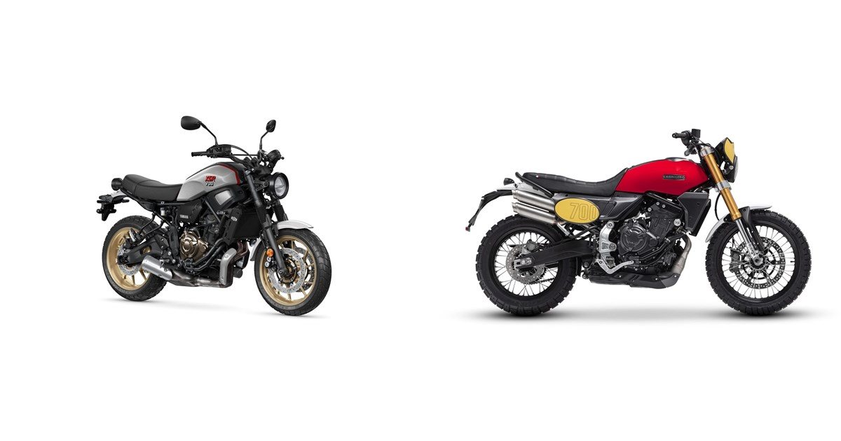 Motorrad Vergleich Yamaha XSR700 XTribute 2022 vs. Fantic Caballero 700 2023