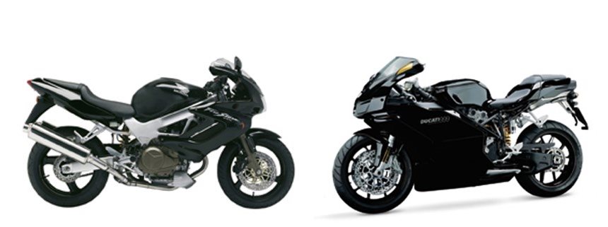 Motorrad Vergleich Honda VTR 1000 F Fire Storm 2006 vs. Ducati 999 2005