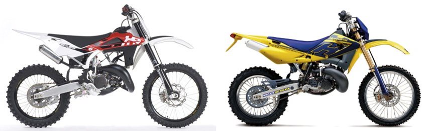 Motorrad Vergleich Husqvarna CR 125 2009 vs. Husqvarna WR 250 2005
