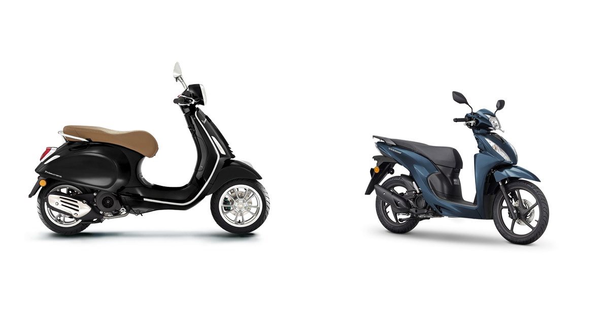 Motorrad Vergleich Vespa Primavera 125 iGet 2020 vs. Honda NSC Vision ...