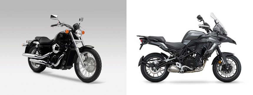 Motorrad Vergleich Honda VT 750 S 2011 vs. Benelli TRK 502 2022