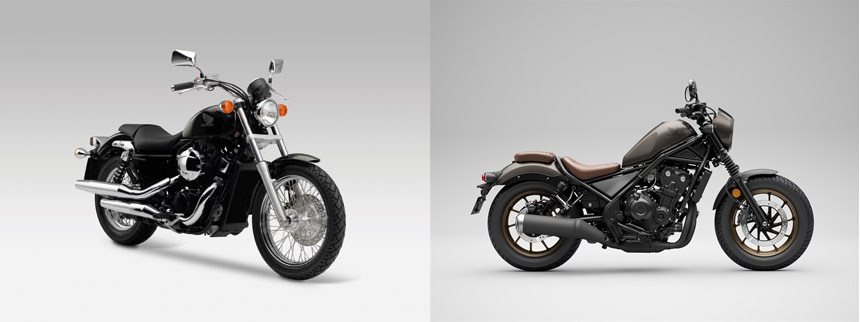 Motorrad Vergleich Honda VT 750 S 2011 vs. Honda CMX500 Rebel S 2023