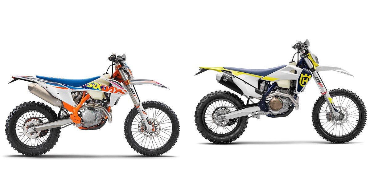 Motorrad Vergleich KTM 500 EXC-F Sixdays 2022 vs. Husqvarna FE 501 2023