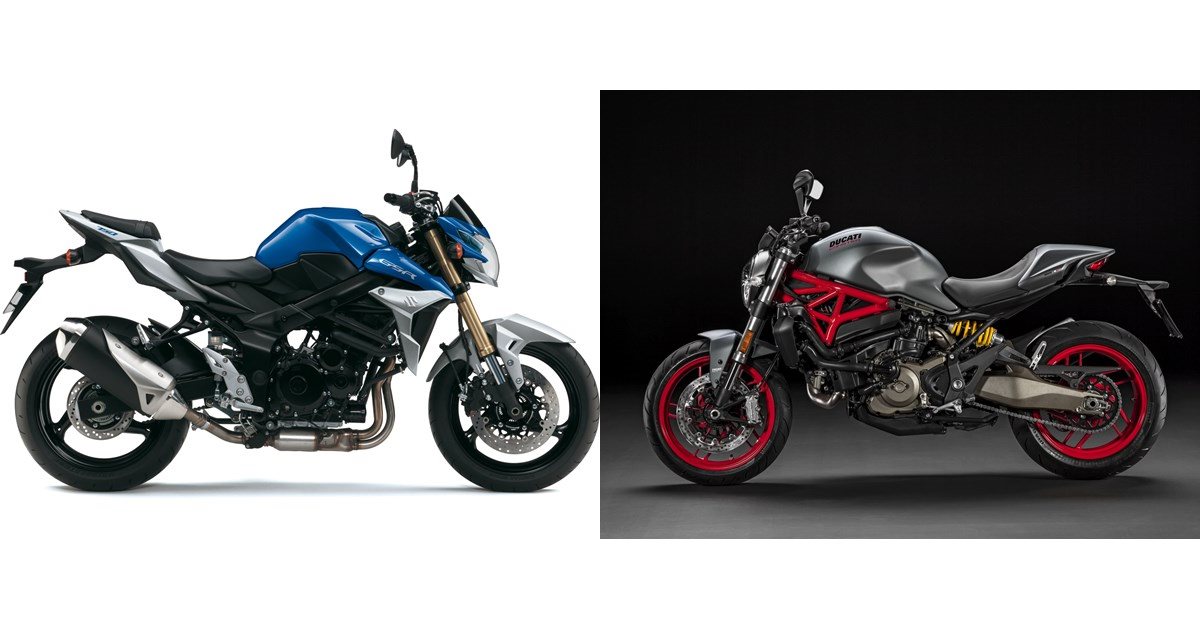 Suzuki GSR 750 2017 vs Ducati Monster 821 2017
