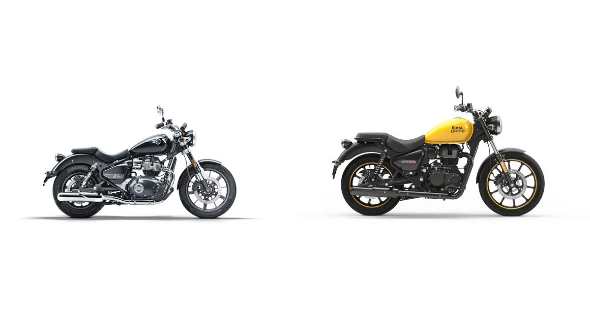 Royal Enfield Super Meteor 650 2023 vs Royal Enfield Meteor 350 ...