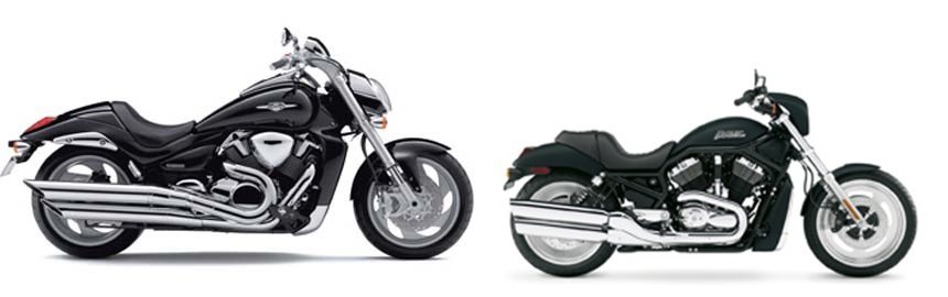 Motorrad Vergleich Suzuki Intruder M1800R2 2009 vs. Harley-Davidson V ...