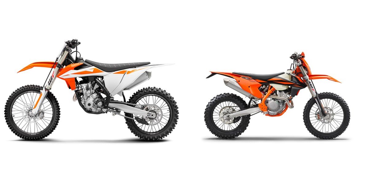 Motorrad Vergleich KTM 250 SX-F 2019 vs. KTM 250 EXC-F 2019