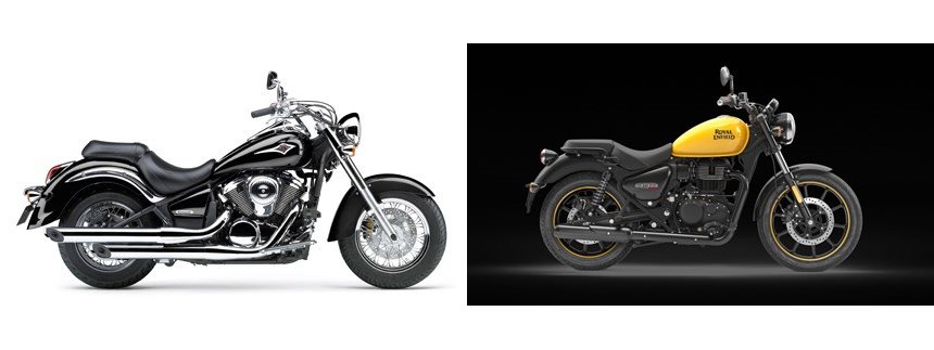 Motorrad Vergleich Kawasaki VN 900 Classic 2009 vs. Royal Enfield ...