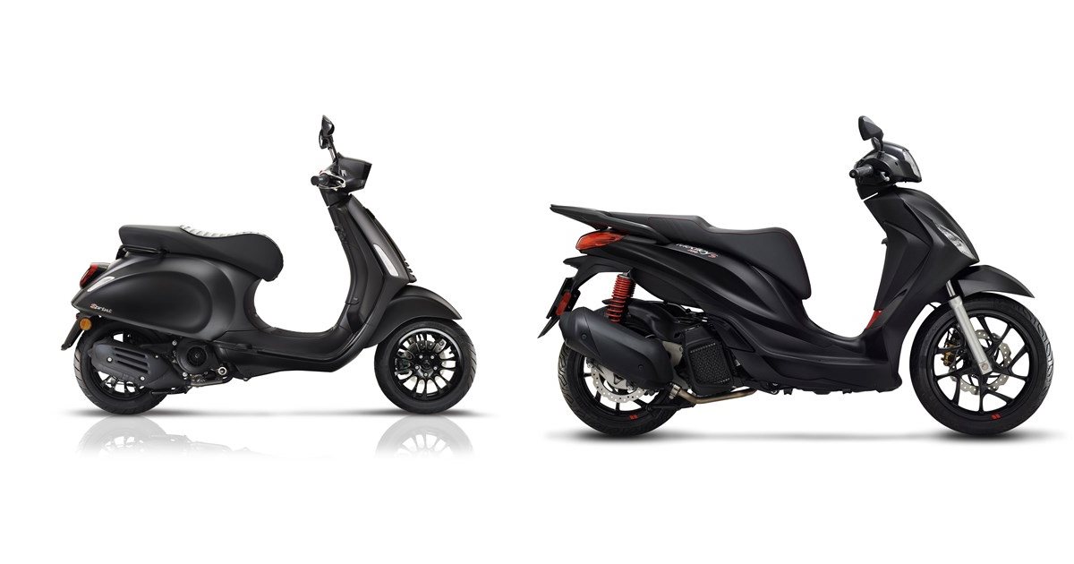 Motorrad Vergleich Vespa Sprint 125 iGet Notte 2018 vs. Piaggio Medley 125 S 2022