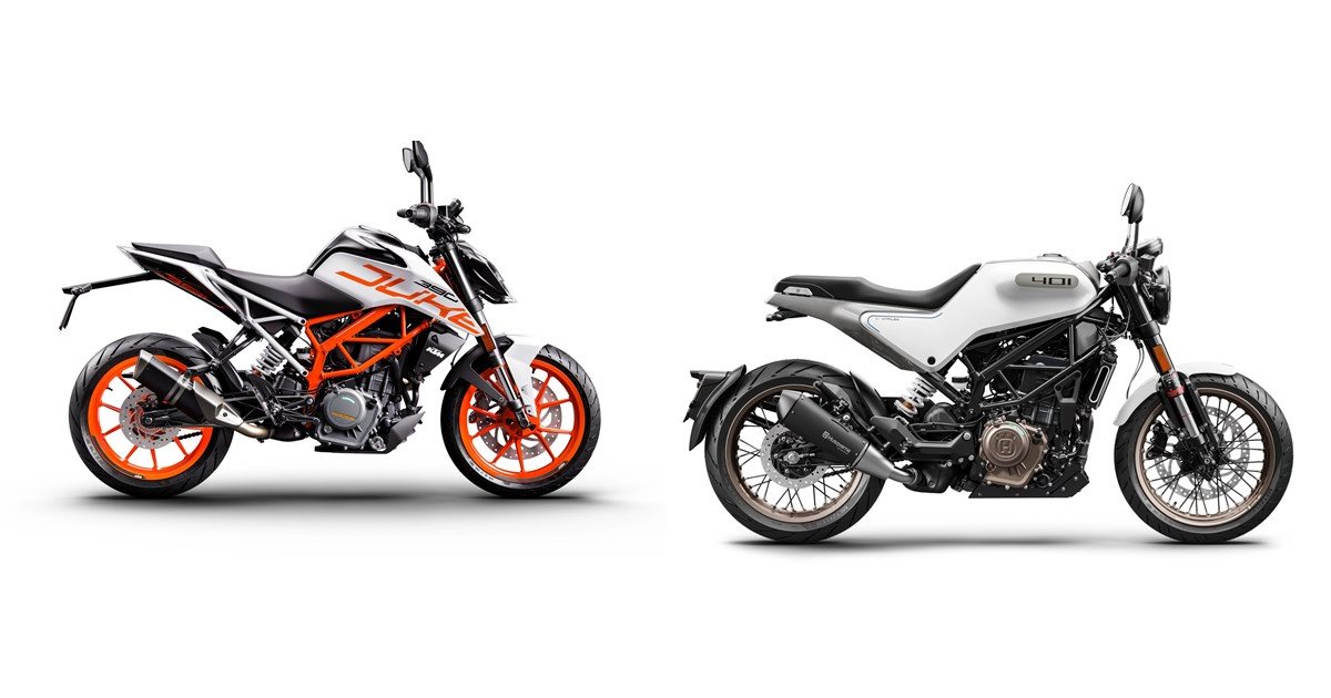 Motorrad Vergleich KTM 390 Duke 2018 vs. Husqvarna Vitpilen 401 2022