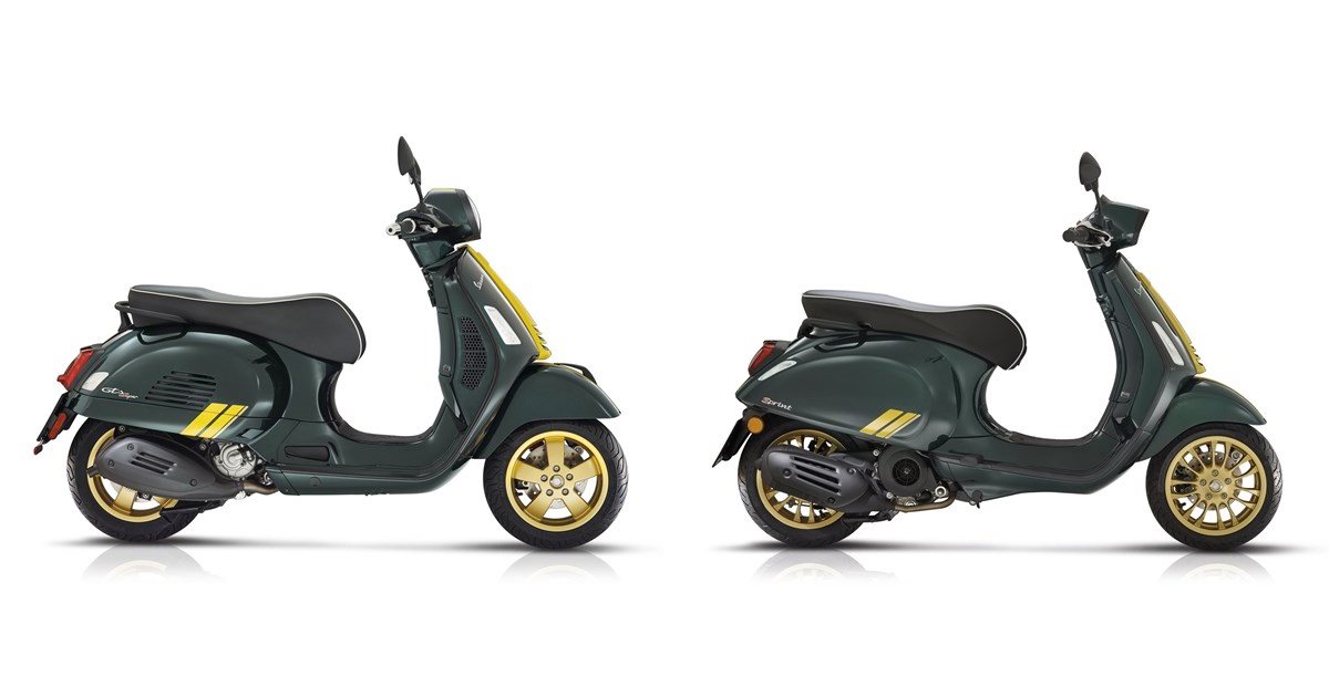 Motorrad Vergleich Vespa GTS 125 Super Racing Sixties 2021 vs. Vespa Sprint 125 Racing Sixties 2023