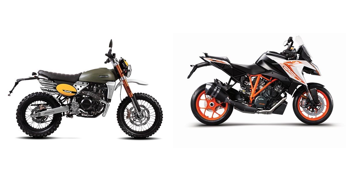 Motorrad Vergleich Fantic Caballero Rally 500 2021 vs. KTM 1290 Super ...
