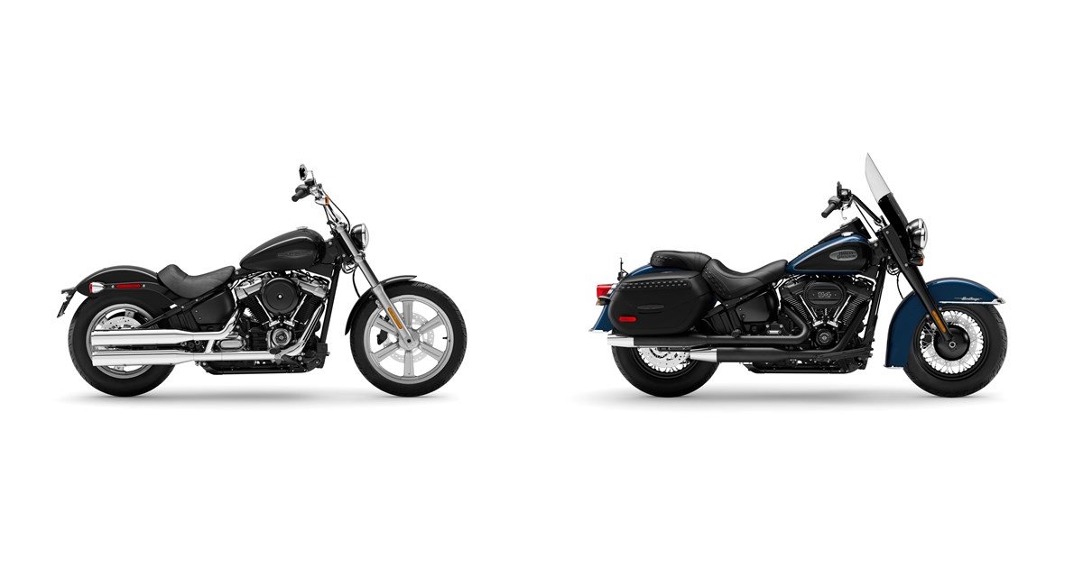 Comparaison des motos Harley-Davidson Softail Standard FXST 2022 VS. Harley-Davidson Softail ...