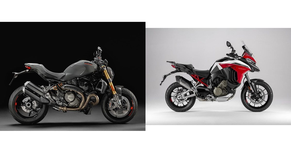 Motorrad Vergleich Ducati Monster 1200 S 2017 vs. Ducati Multistrada V4 ...