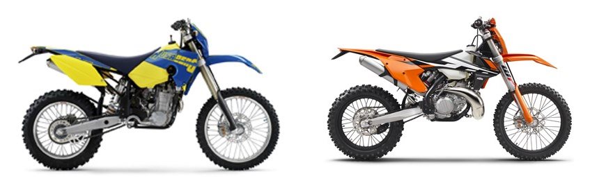 Motorrad Vergleich Husaberg FE 550 E 2006 vs. KTM 300 EXC 2017