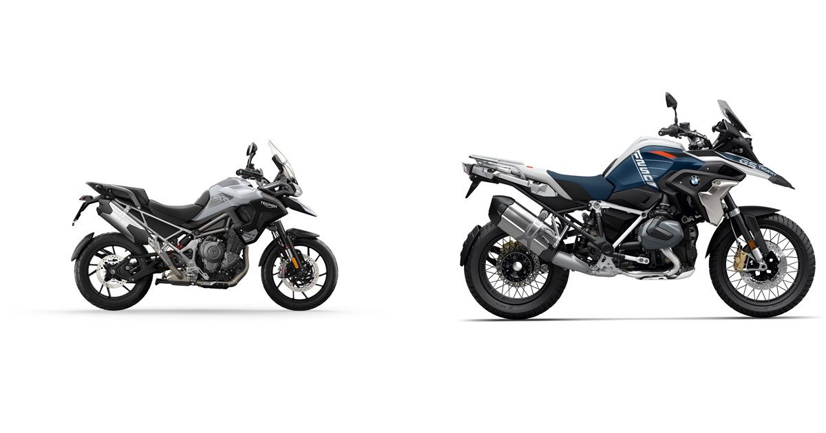 Confronto tra moto Triumph Tiger 1200 GT PRO 2023 VS. BMW R 1250 GS 2023