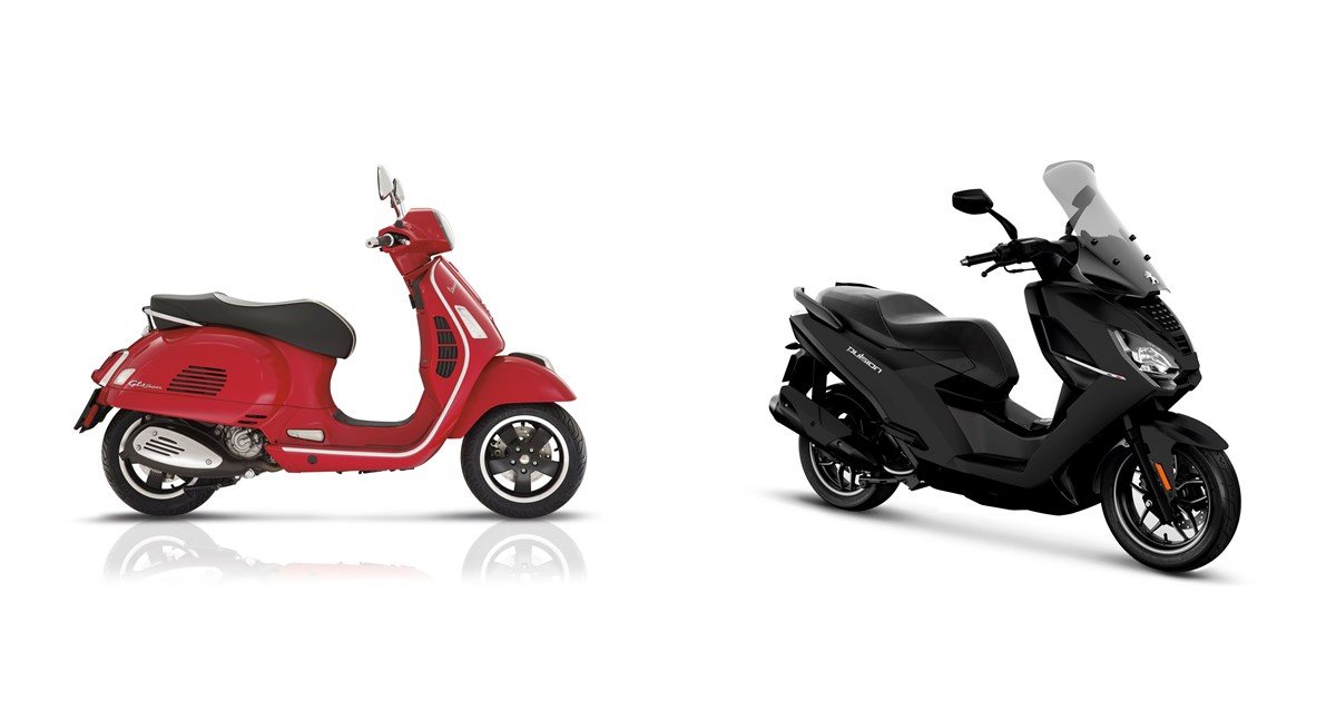 Motorrad Vergleich Vespa GTS 125 ie Super 2018 vs. Peugeot Pulsion 125 Active 2021
