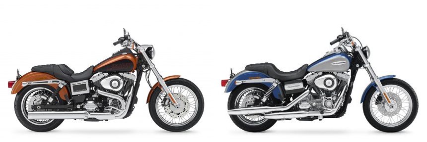 Motorrad Vergleich Harley-Davidson Dyna Low Rider FXDL 2014 vs. Harley ...