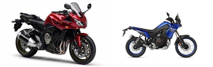 Motorrad Vergleich Yamaha FZ1 Fazer 2009 vs. Yamaha Tenere 700 2023