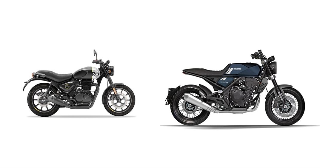 Motorrad Vergleich Royal Enfield HNTR 350 2023 vs. Brixton Crossfire ...