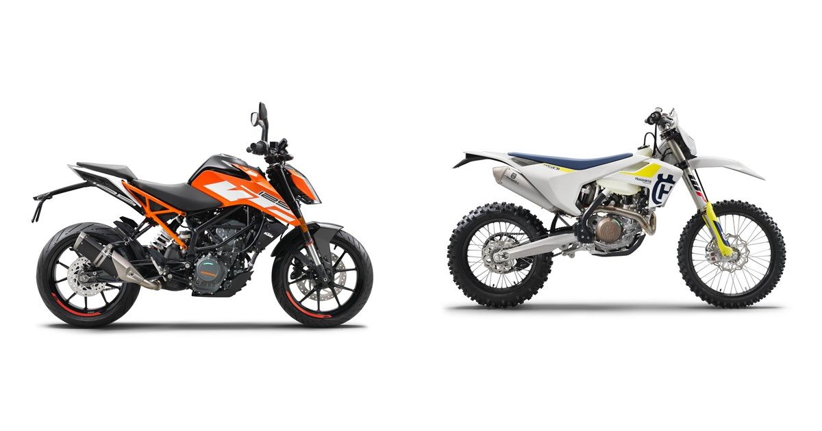 Motorrad Vergleich KTM 125 Duke 2019 vs. Husqvarna FE 501 2019