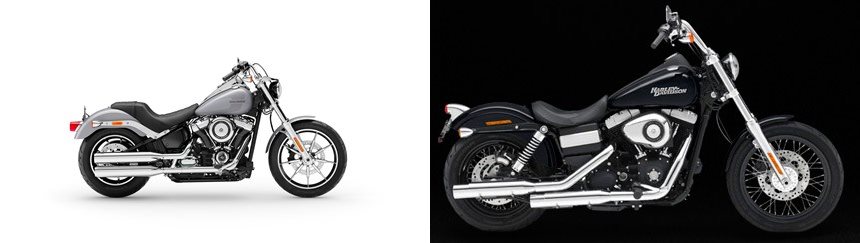 Motorrad Vergleich Harley-Davidson Softail Low Rider FXLR 2020 vs ...