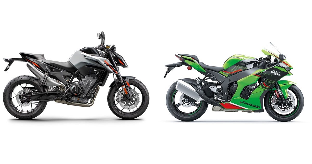 Motorrad Vergleich KTM 790 Duke 2023 vs. Kawasaki Ninja ZX-10R 2023