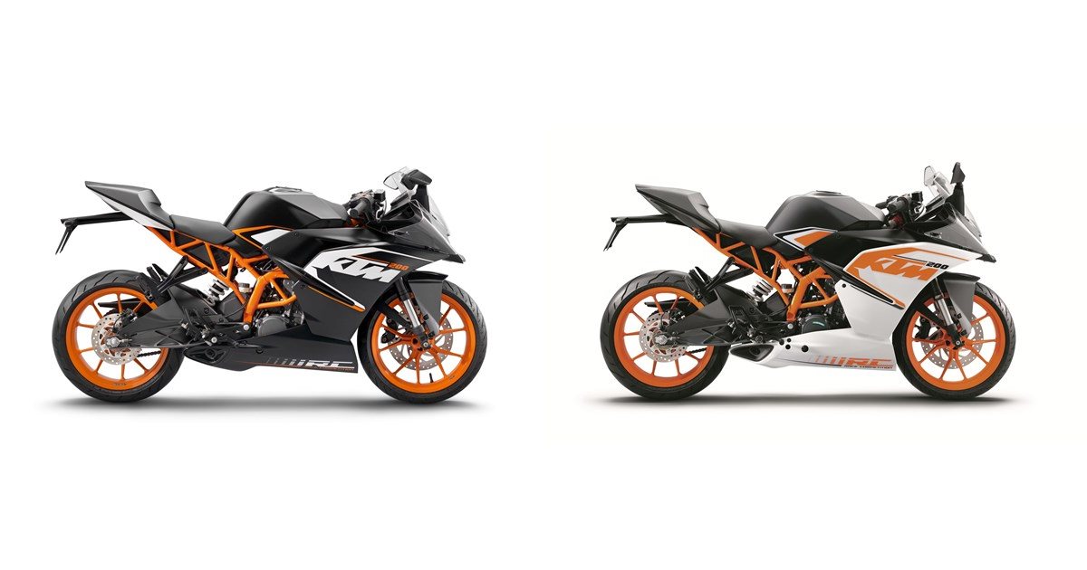 Motorrad Vergleich KTM RC 200 2015 vs. KTM RC 200 2018