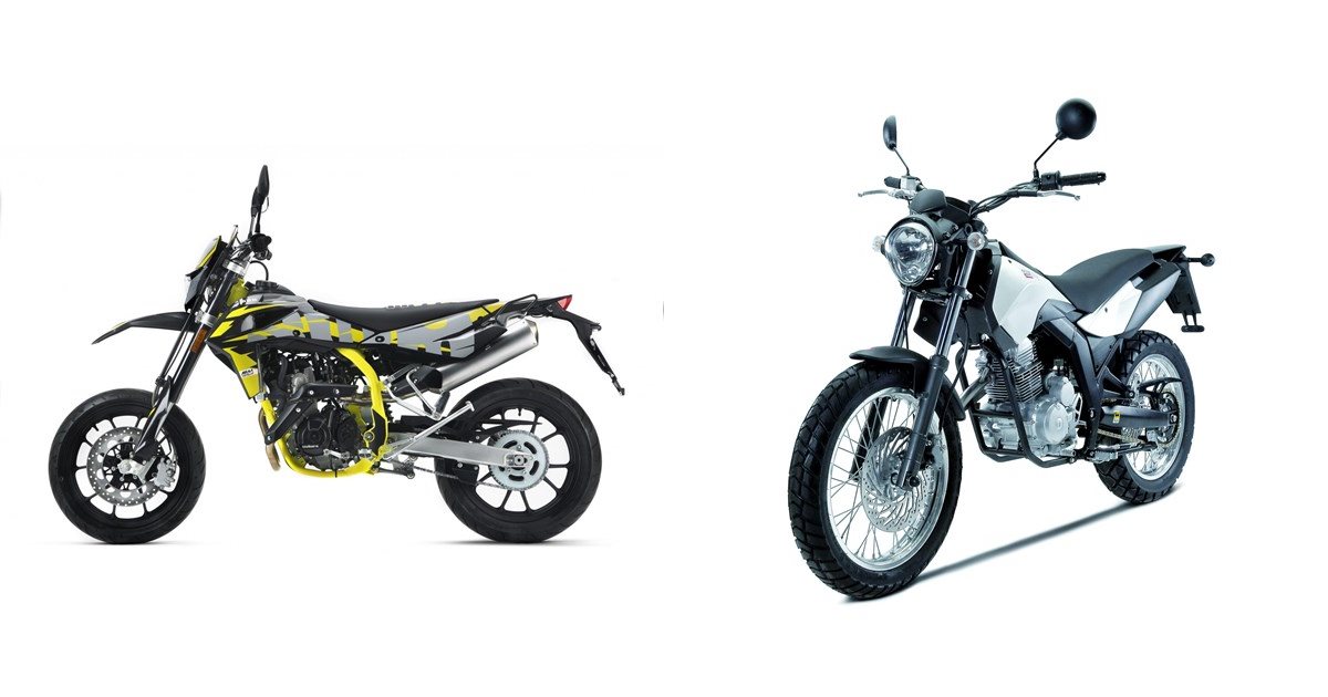 Motorrad Vergleich SWM SM 125 R 2020 vs. Derbi Cross City 125 2016