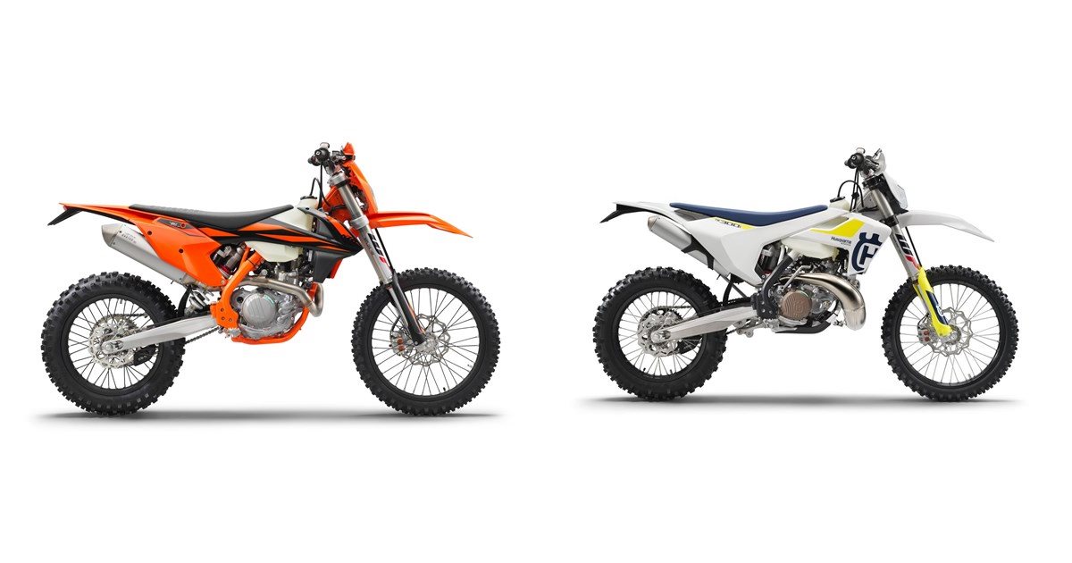 Motorrad Vergleich KTM 450 EXC-F 2019 vs. Husqvarna TE 300i 2019