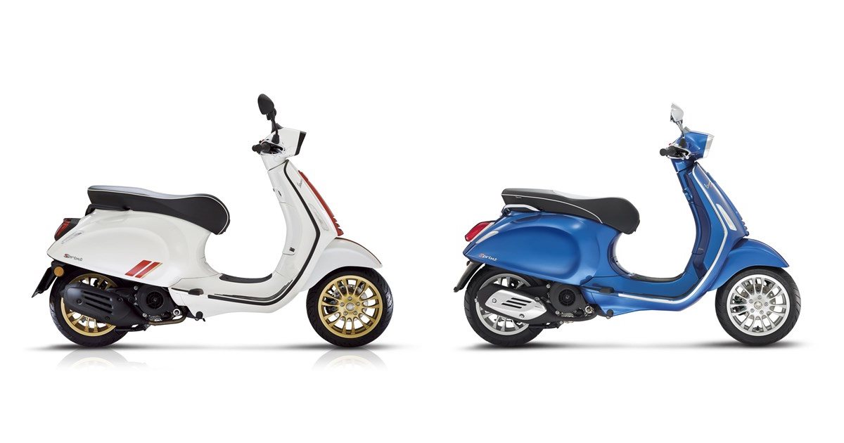 Motorrad Vergleich Vespa Sprint 125 Racing Sixties 2022 vs. Vespa Sprint 125 i.e. 3V 2016