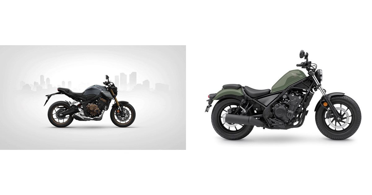 Motorrad Vergleich Honda CB650R 2023 vs. Honda CMX500 Rebel 2022